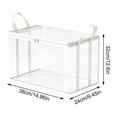 1 Pack Large Clear Thick Plastic Storage Box with Hinged Lid, Heavy ...