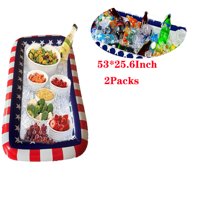 2PCS Inflatable Serving Bar, Buffet Cooler with Drain Plug - Salad ...