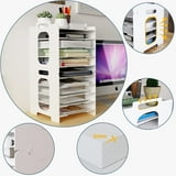 Natwind Paper Organizer for Desk 10 Tiers White File Holder Office ...
