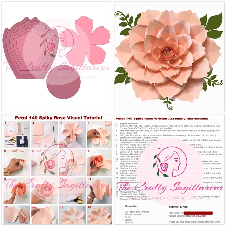 Free Rose Bud Paper Flower Template | Best Flower Site