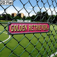 2D Flat - A Vintage Aluminum Sign Featuring a Golden Retriever on a ...