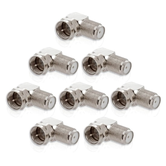PREMISA™ F-TYPE RIGHT ANGLE ADAPTER 90° FEMALE F TO MALE F CONNECTOR (8 ...