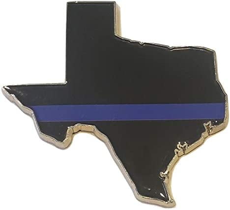 Muzzys THIN BLUE LINE FLAG IN SHAPE OF TEXAS State Edition Emblem Decal ...