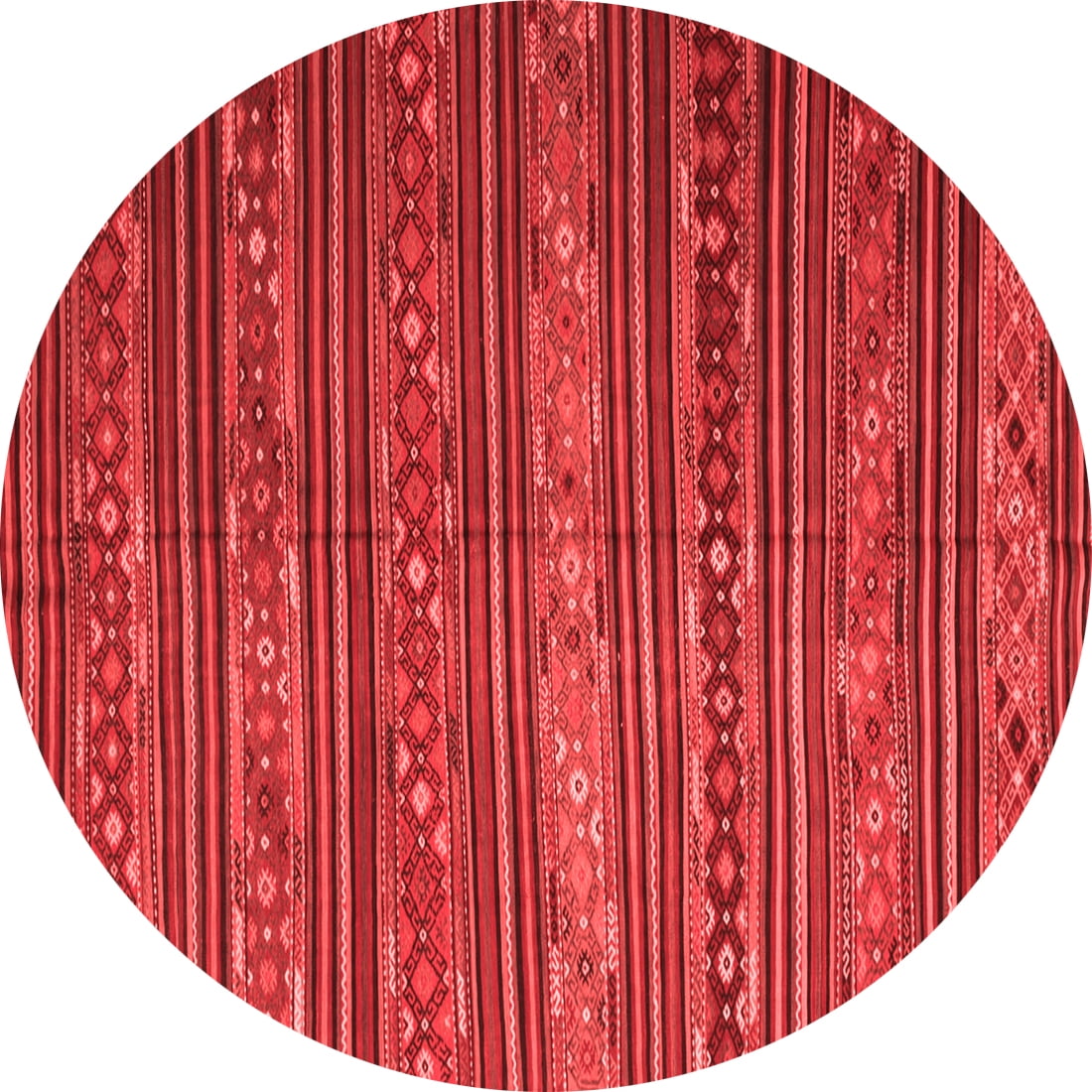 Ahgly Company Indoor Round Oriental Red Traditional Area Rugs, 8' Round ...