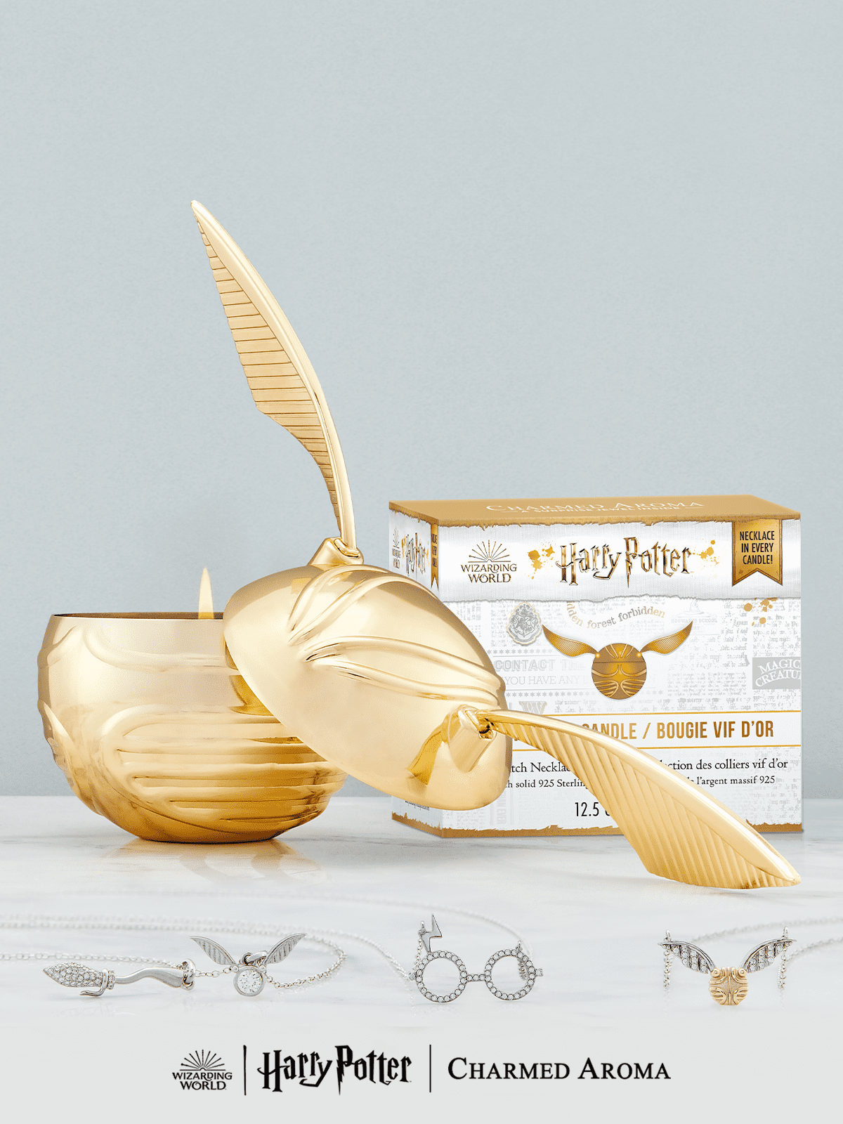 Harry Potter™ Golden Snitch Candle - Golden Snitch Necklace Collection ...
