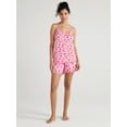 Joyspun Women's Knit Camisole and Shorts Pajama Set, 2-Piece, Sizes S ...