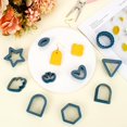 24Pcs Polymer Clay Cutters Multi Shapes Geometric Clays Earring Cutter ...