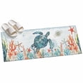 2x6 Turtle Runner Rug for Hallway, Washable Non Slip Low Pile Soft ...