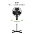"Holmes 16"" Quiet Oscillating Digital Pedestal Stand Fan With Remote ...