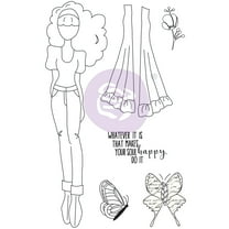 Prima Marketing Julie Nutting Mixed Media Cling Rubber Stamp-Mindy ...