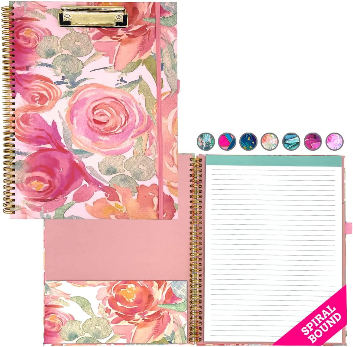 French KOKO Cute Hardcover Foldable Clipboard Notebook Folio with Lined ...