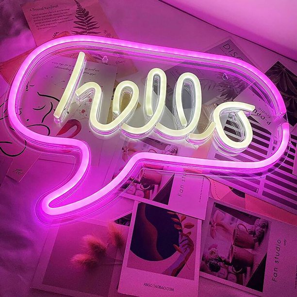 Signos Led Ganfancp Neon Iluminación Arte Luces Decorativas Pared ...