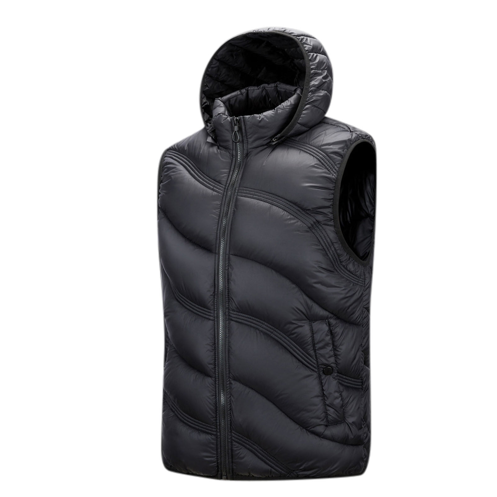 Click here for Pisexur Plus Size Puffer Vest M-5xl Casual Hooded... prices