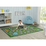 Delta Children Kids Extra Large Road Map Activity Rug, 6’6" L x 4’6" W ...