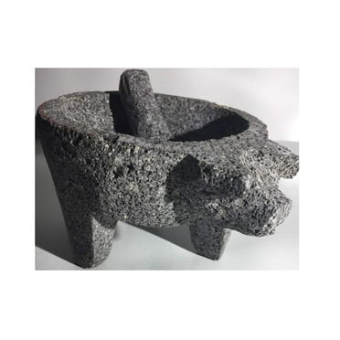 Guacamole Maker Mexican Molcajete & Tejolote Set - Volcanic Stone ...