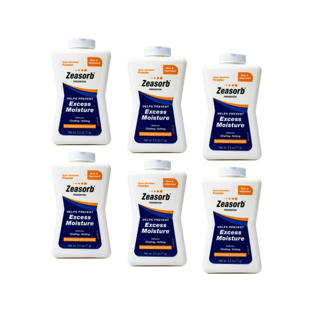 6- Pack Zeasorb Prevention Super Absorbent Powder, Foot Care, 426 Grams ...