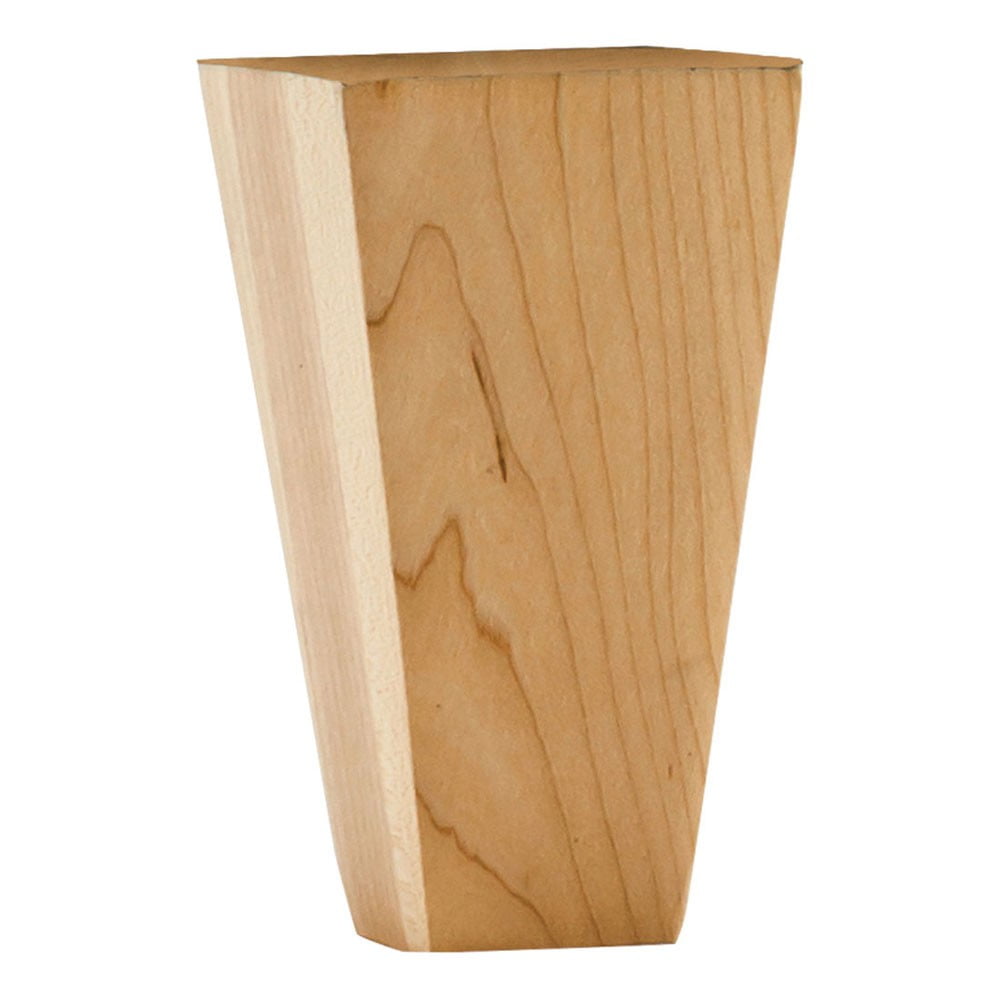 Box of 4(Four)- 2-1/4" x 4" Shaker Style Tapered Solid Wood Bun Feet ...