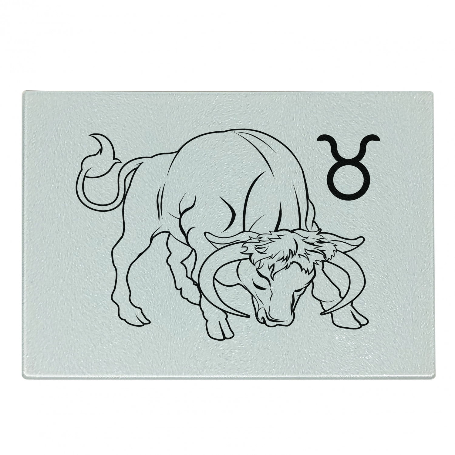 Zodiac Taurus Cutting Board, Hand Drawn Style Bull Outline with ...