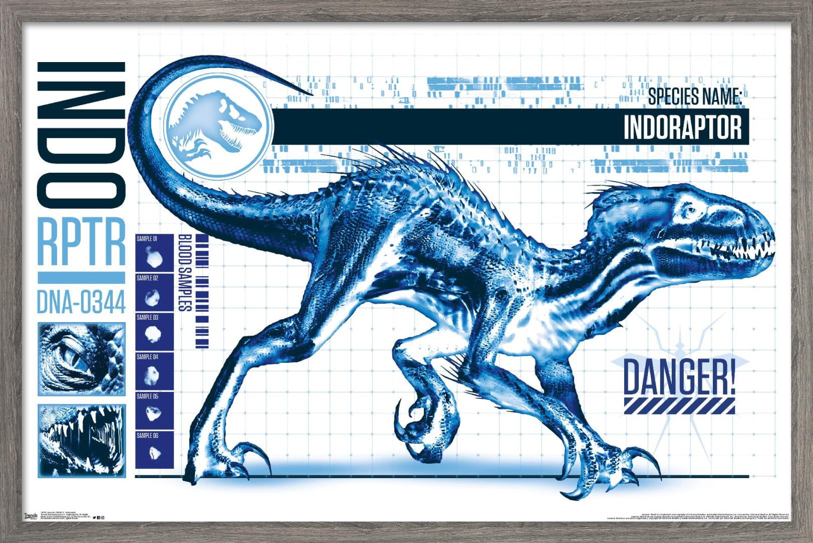 Jurassic World: Fallen Kingdom - Indo-Raptor Poster - Walmart.com ...
