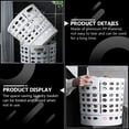 BESTYASH 1Pc White Laundry Basket Foldable Plastic PP Material for ...