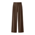 OGLCCG Women's Work Dress Pants Wide Leg High Waisted Pleated Trousers ...