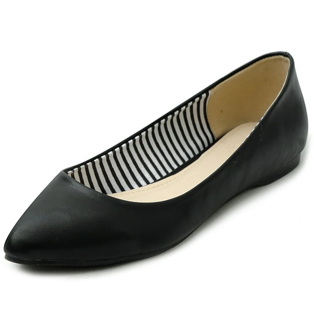 Ollio Women's Shoes Faux Leather Ballets Comfort Basic Light Flats ...