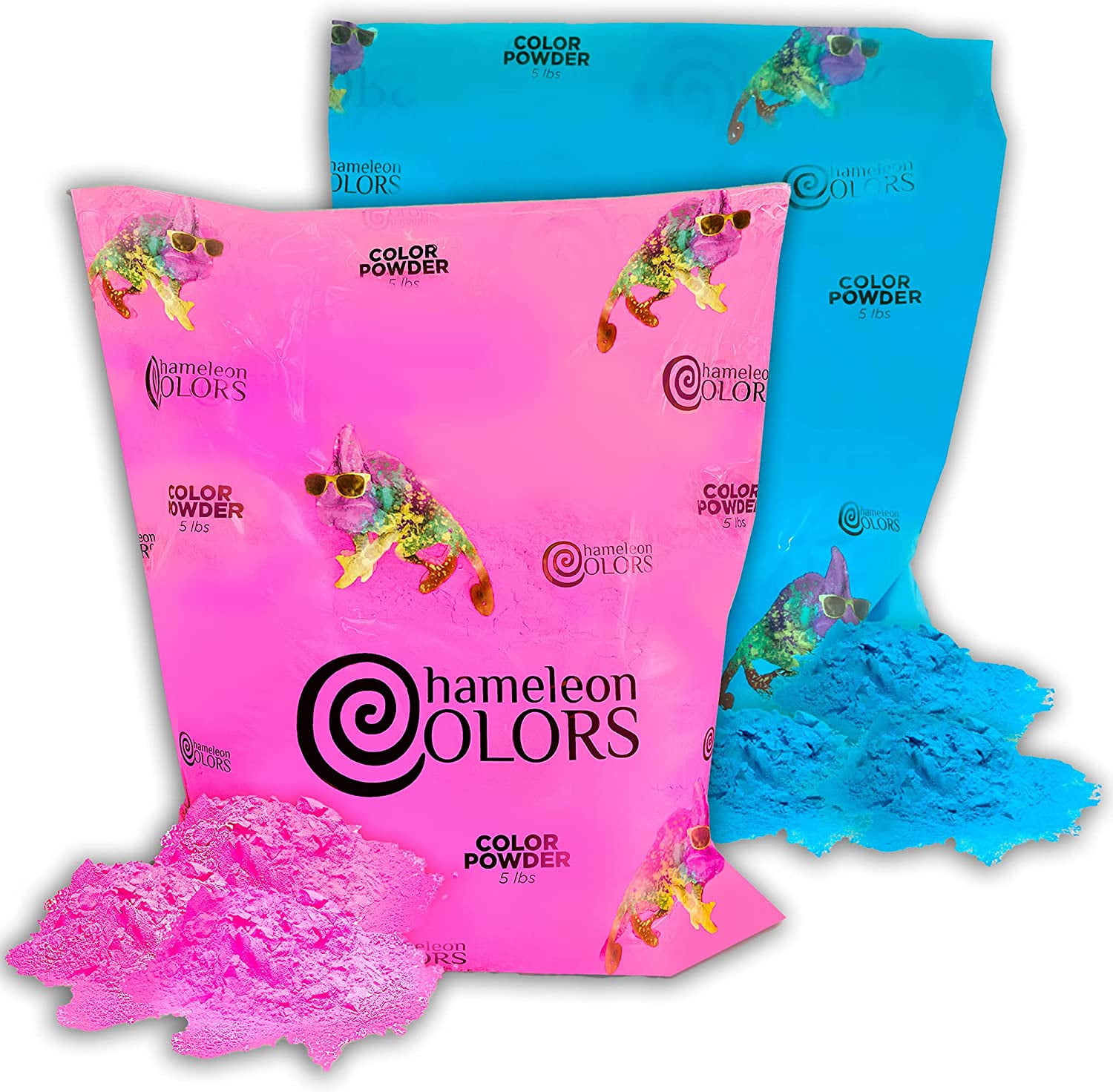 Gender Reveal Holi Color Powder - 2 pack 5lb - Pink and Blue - Safe ...