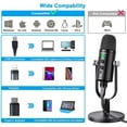 Mercase USB Condenser Microphone, Noise Cancelling Studio Mic for ...