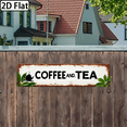 2D Flat, 1pc Vintage Coffee and Tea Metal Sign - Rustic Wall Decor for ...