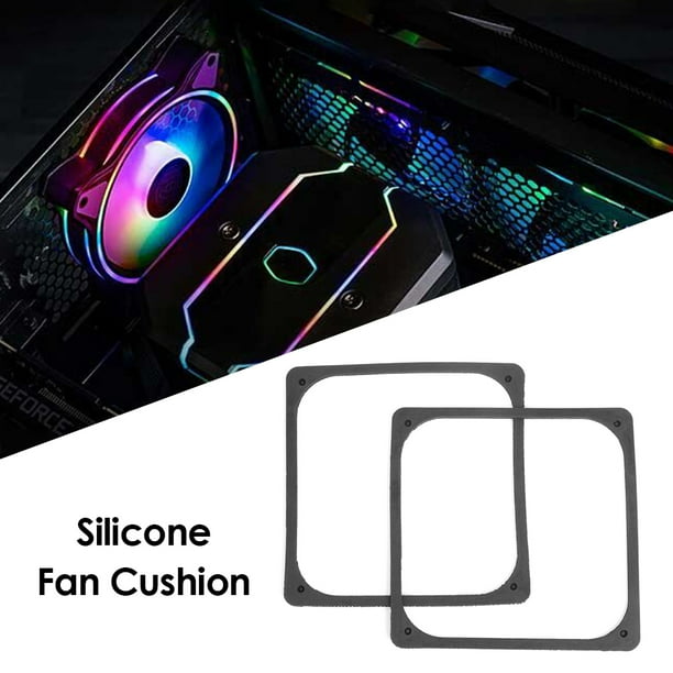 2pcs 120x120mm Anti Vibration Silicone Rubber Fan Gasket for PC Case ...