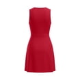 Kmonabie Summer Dresses for Women Bodycon Mini Dress Sleeveless Round ...