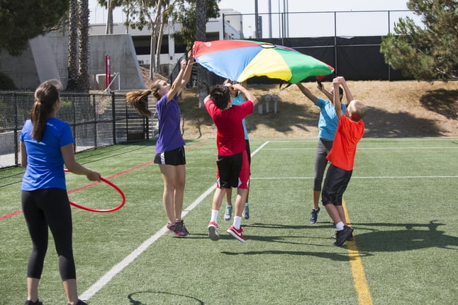 Sportime GripStarChute Parachute with 12 Handles, 12 Feet, Multiple ...