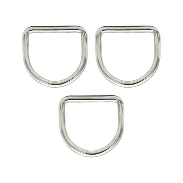 Almencla 3 Pieces Metal D Rings Hardware D Shape Buckles for Straps ...