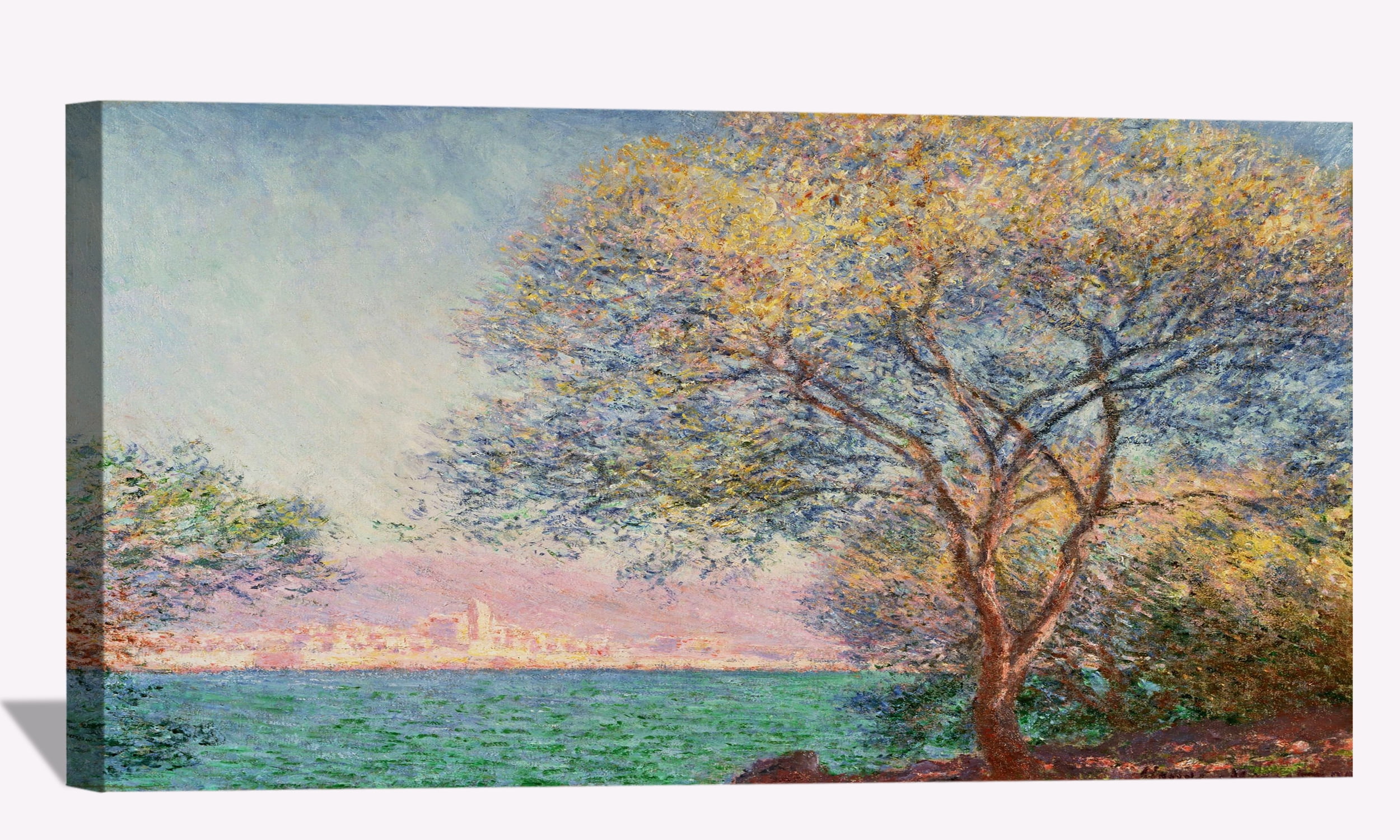 Claude Monet Canvas Wall Art Monet Vntibes Framed Painting For Bedroom ...