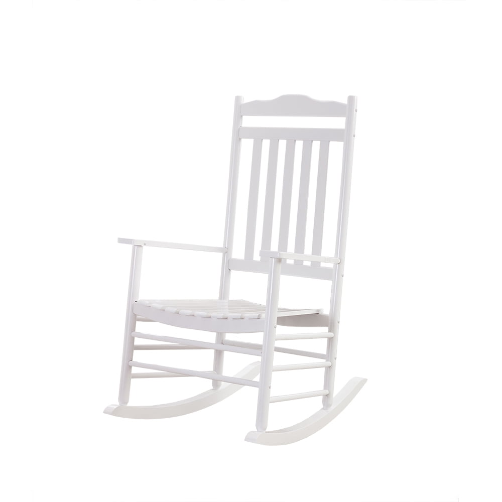 BplusZ Paint Wood Rocking Chair Porch Rocker Outdoor, White - Walmart.com