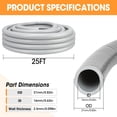 25FT 1/2 Inch Flexible Liquid-Tight Conduit Kit, Non-Metallic PVC ...