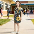 BZSMCE Short Sleeve dress Dress Casual Cotton Dresses-Yellow Floral on ...