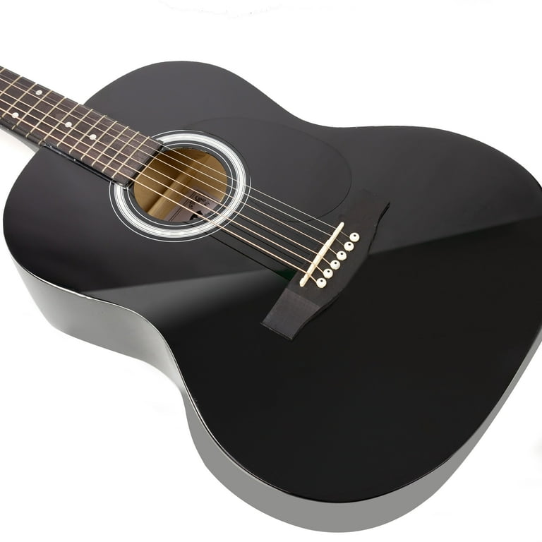 Black Fender Acoustic Guitar