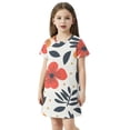 BZSMCE Short Sleeve dress Dress Casual Cotton Dresses-Flower Tile Color ...