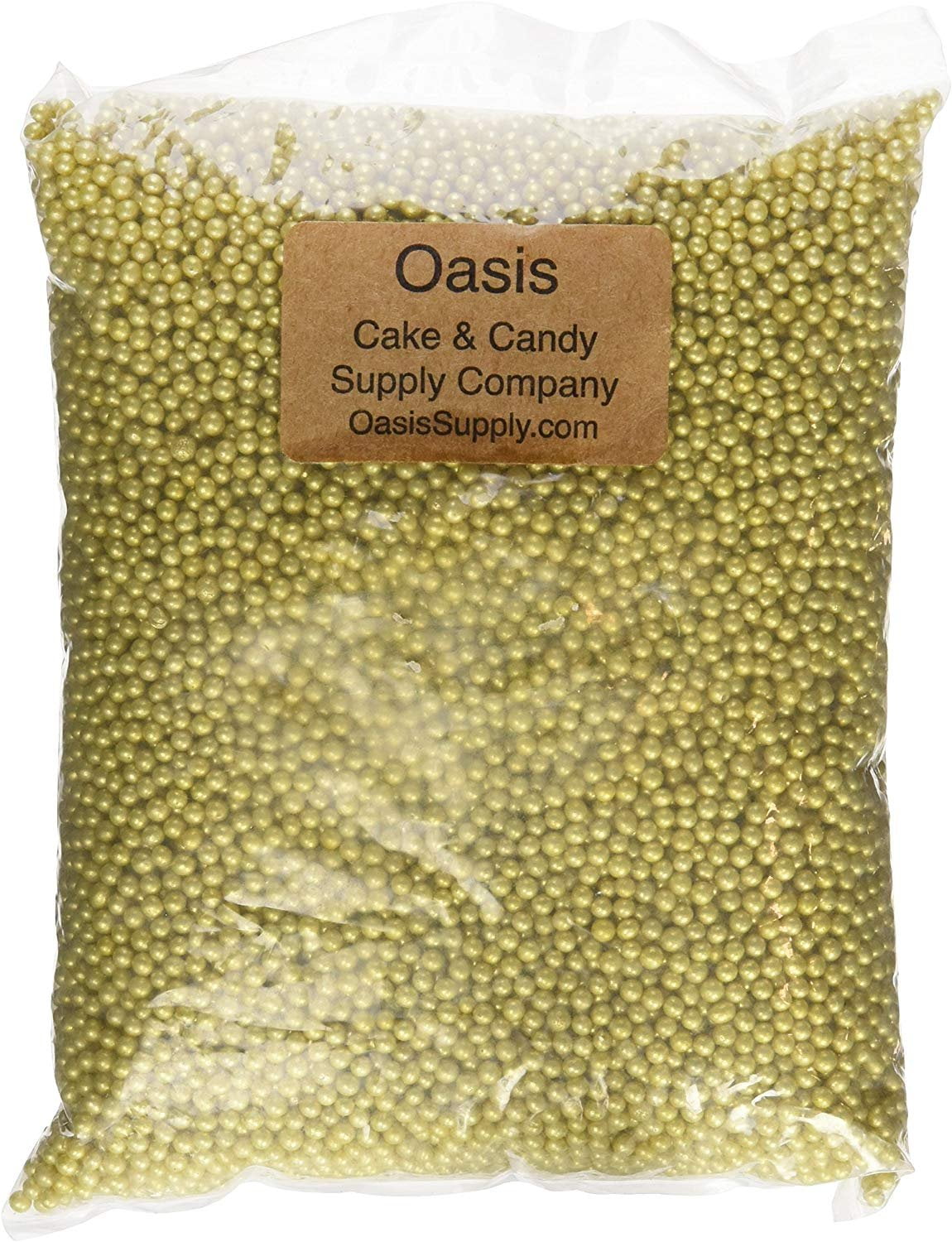 Bakers EZ Way Dragees Gold Sugar Cake Cupcake Cookie Sprinkles, 3mm ...