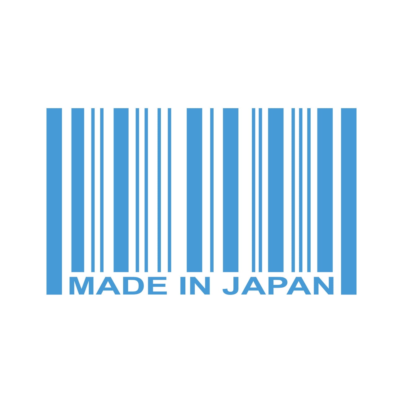 Made in Japan Barcode Sticker Decal Die Cut - Self Adhesive Vinyl ...