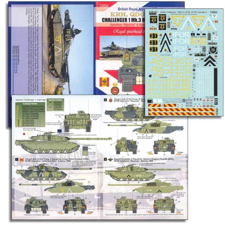 Echelon Fine Decal 1:35 British Challenger 1 MK3s IFOR & KFOR ...