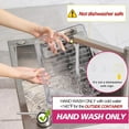 2-Pack Divided Serving Tray w/Lid & Handle, 6-Compartment Portable ...