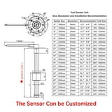 0-190Ohm Fuel Level Sensor 100MM 125MM 150MM 200MM 250MM 400MM Oil ...