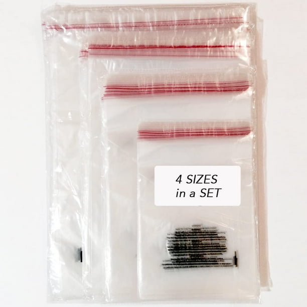100 Pieces Clear 6X9” Poly Bags with Suffocation Warning, Self Seal ...