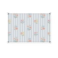 Blue Pink Yellow Floral Sun Shade Sail 14'X18' Blue Stripes Farmhouse ...
