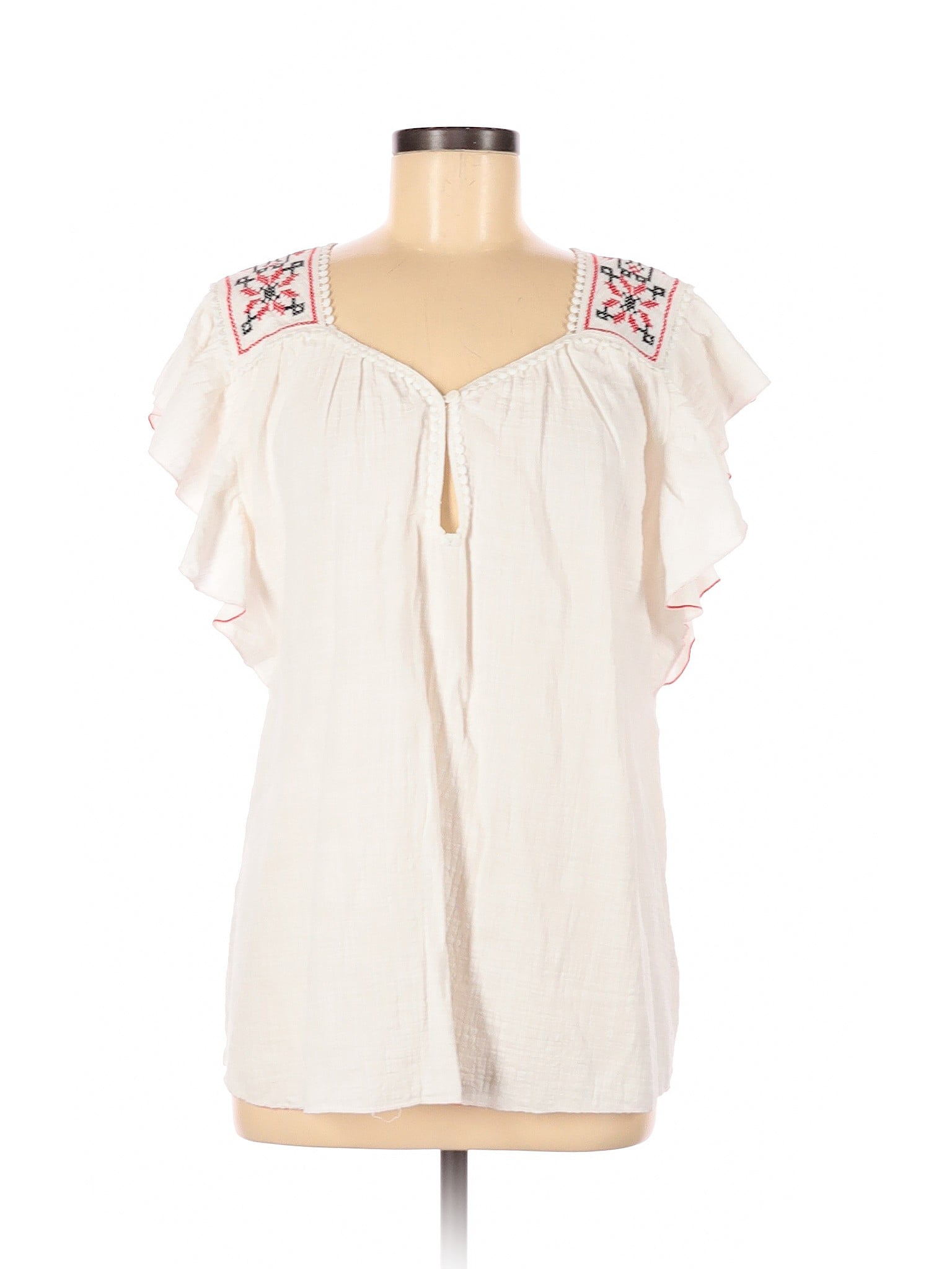 Max Studio - Pre-Owned Max Studio Women's Size L Short Sleeve Blouse ...