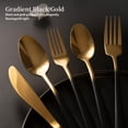 Black Silverware Set, Elegant 20 Piece Flatware Set, 18/10 Stainless ...