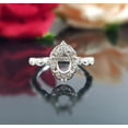 AFGEMSNJEWELLERY 925 Sterling Silver Semi Mount Oval Ring 7x5mm Prong ...