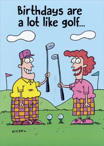Oatmeal Studios Birthdays Are Like Golf Funny Birthday Card Walmart